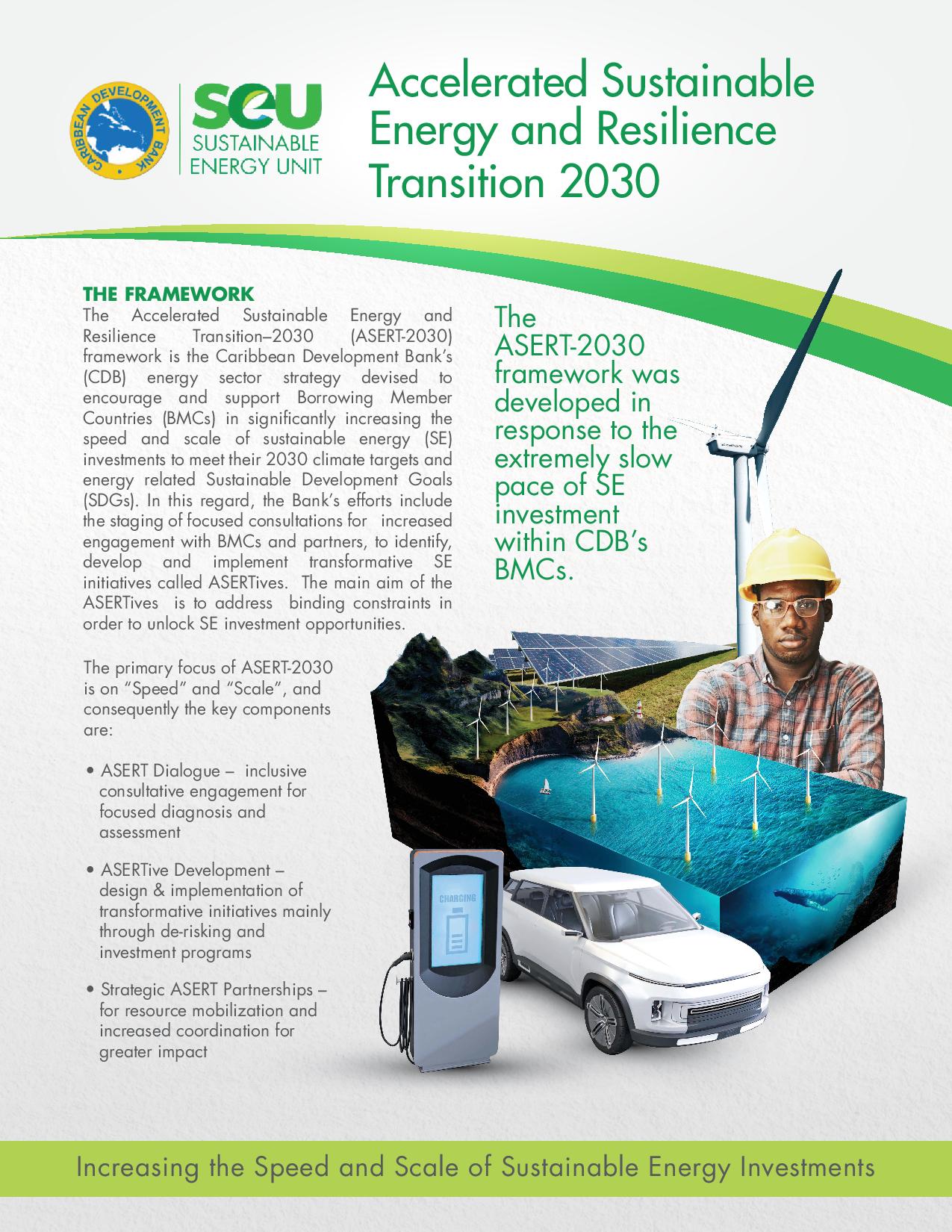 Brochure: Accelerated Sustainable Energy and Resilience Transition 2030 Framework | Caribbean ...